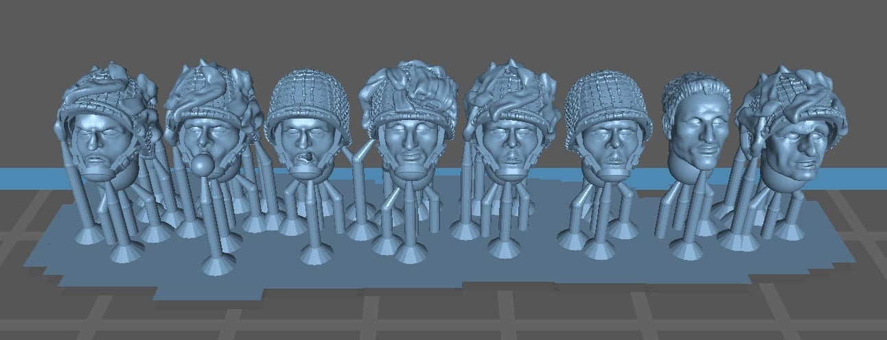 WW2 28mm US AIRBORNE HEAD SET (X32) by Colonel Muller Miniatures ...