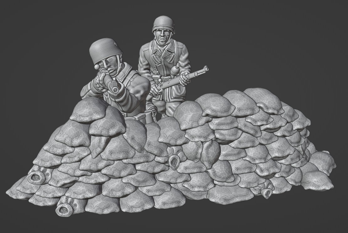 28mm SANDBAG COMBAT EMPLACEMENTS (rescalable) by Colonel Muller ...