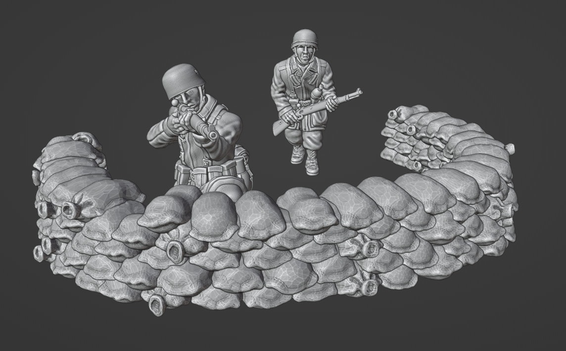 28mm SANDBAG COMBAT EMPLACEMENTS (rescalable) by Colonel Muller ...
