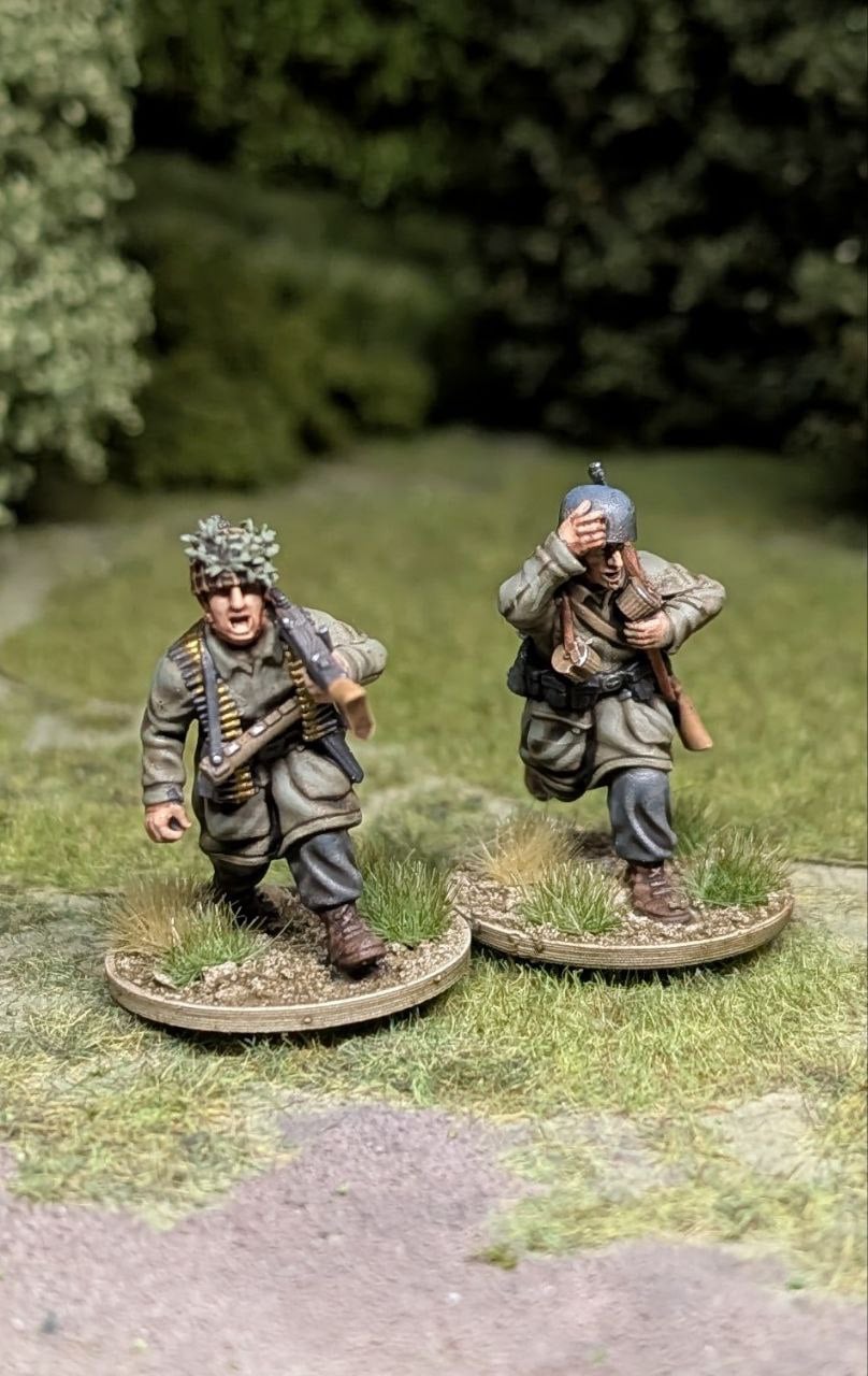 WW2 28mm German Fallschirmjager Complete Squad with modulhead option ...