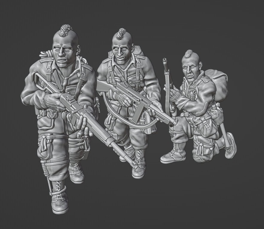 28mm US PARATROOPERS WITH MOHAWK HAIRCUT by Colonel Muller Miniatures ...