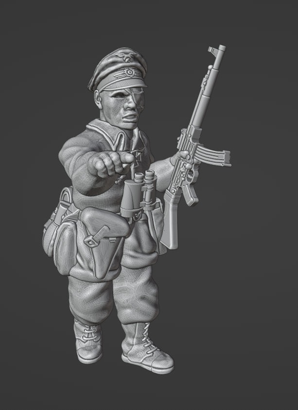 28mm German Fallschirmjager STG44 Officer by Colonel Muller Miniatures ...