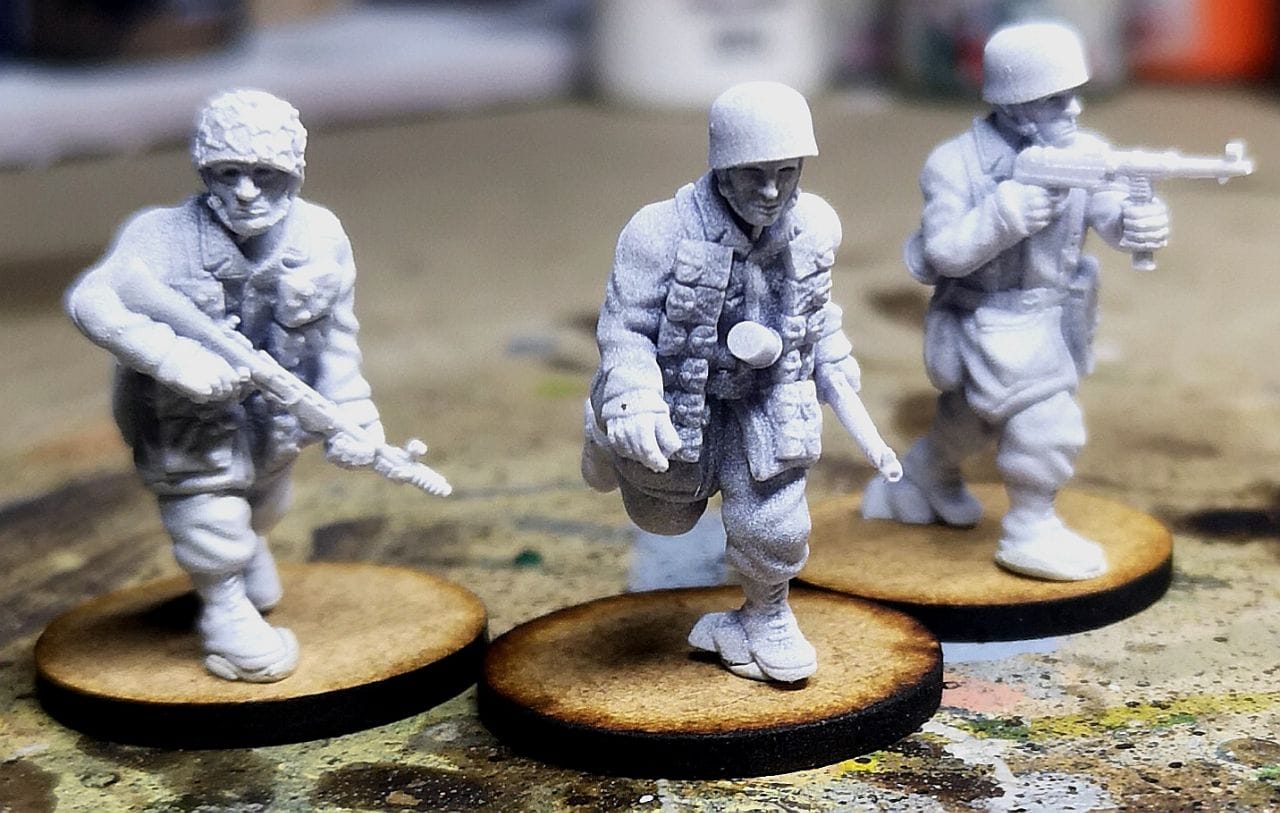 28mm German Fallschirmjager mixed weapons Team 1 by Colonel Muller ...