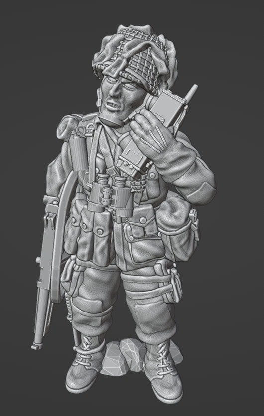 28mm US OFFICER with Talkie Walkie SCR-536 by Colonel Muller Miniatures ...