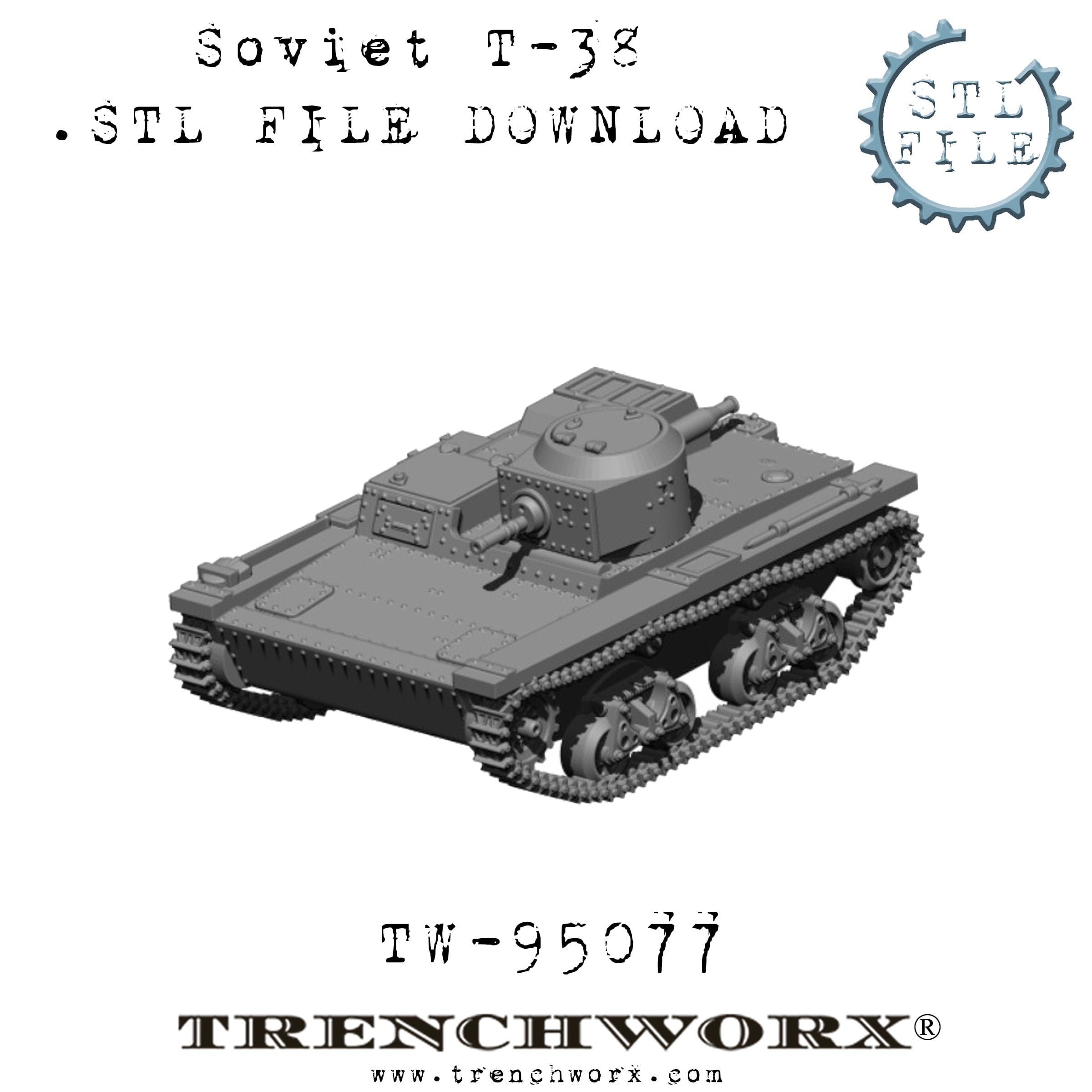 Soviet T-38 Tankette by Trenchworx - Wargaming3D