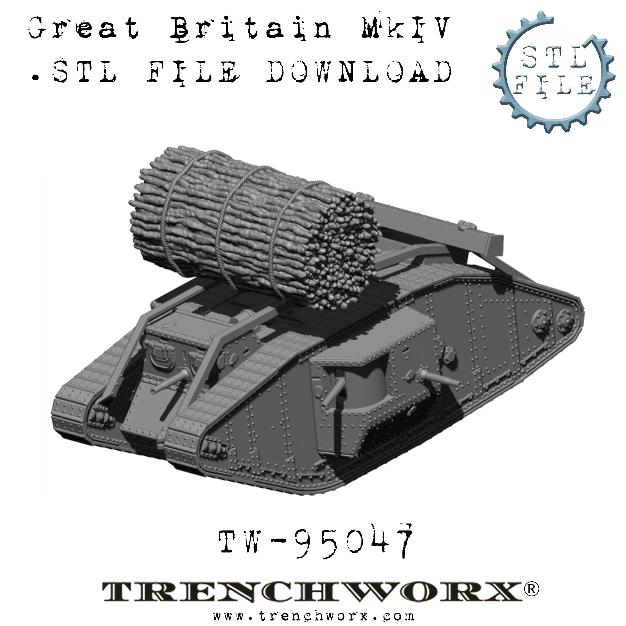 British Mk IV Male/Female tank by Trenchworx - Wargaming3D