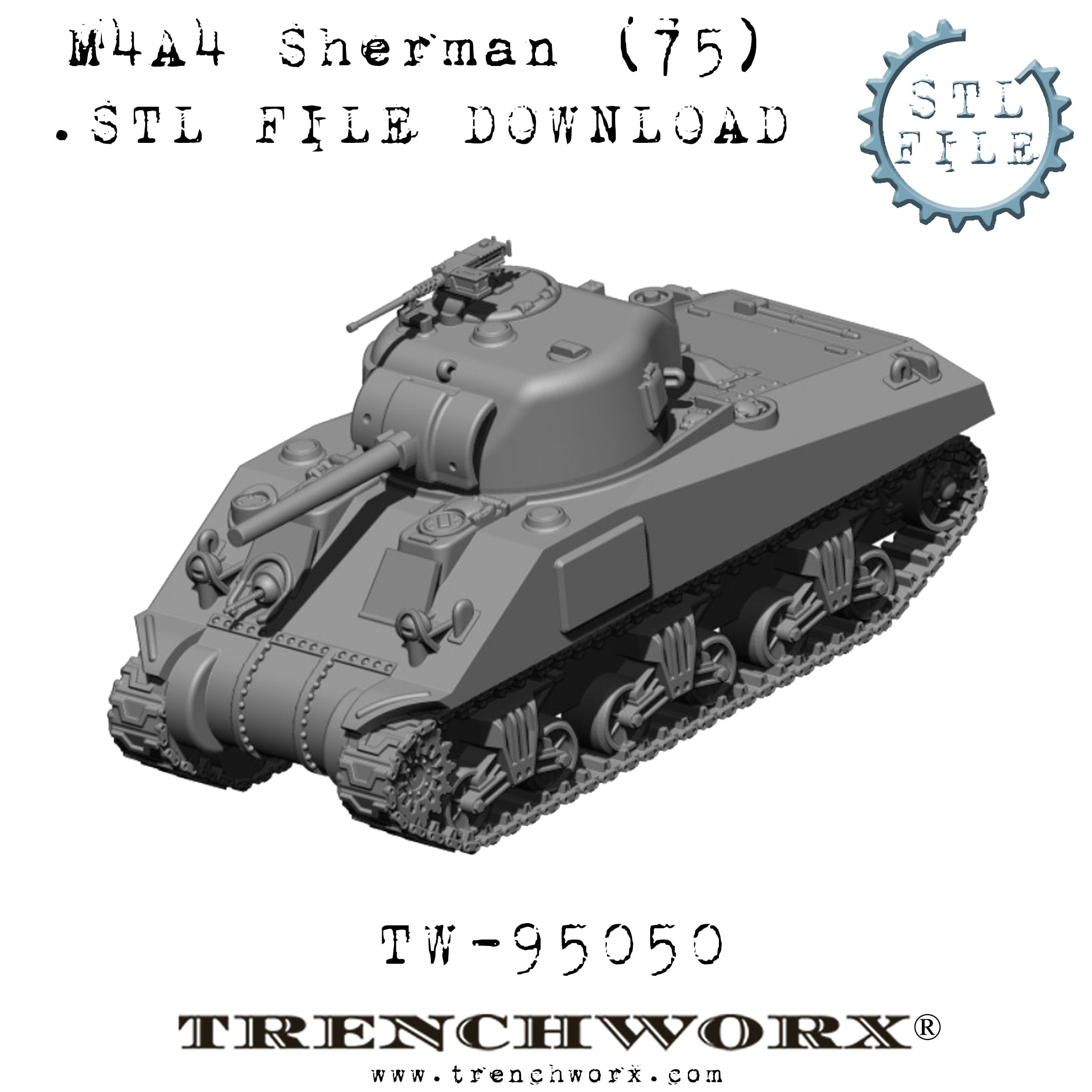 M4A4 Sherman (75) by Trenchworx - Wargaming3D