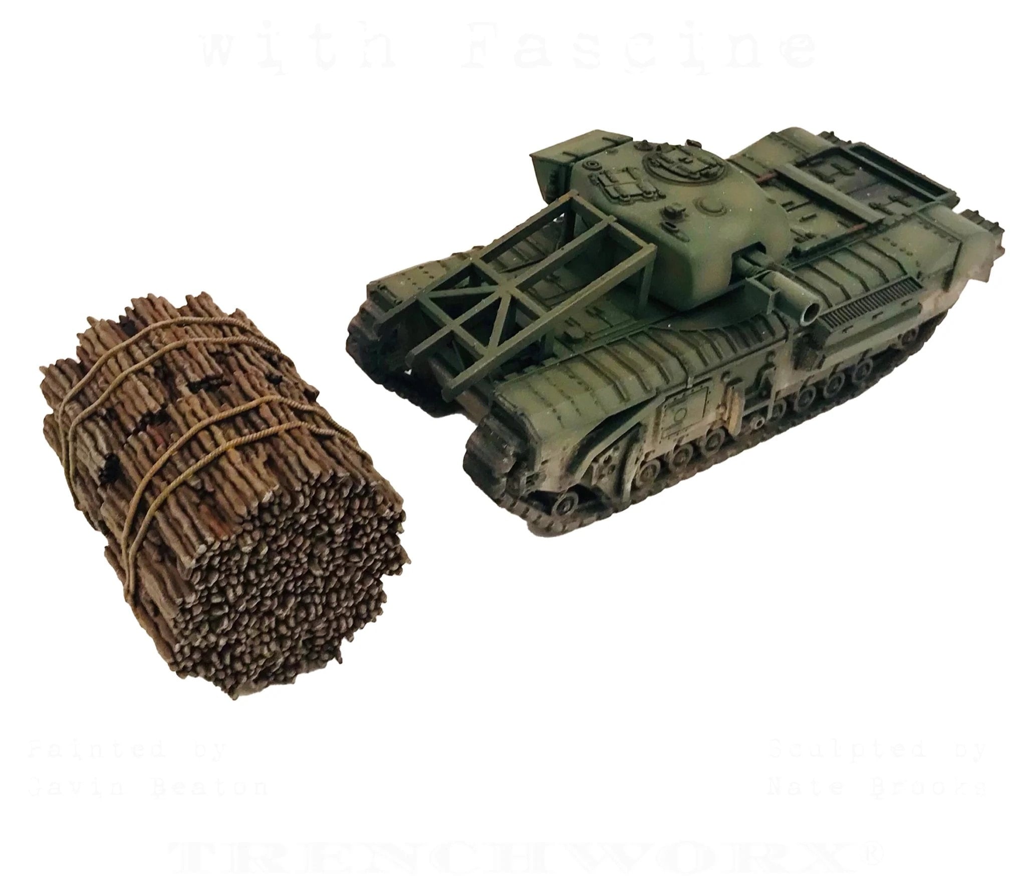 Churchill III AVRE with Fascine by Trenchworx - Wargaming3D