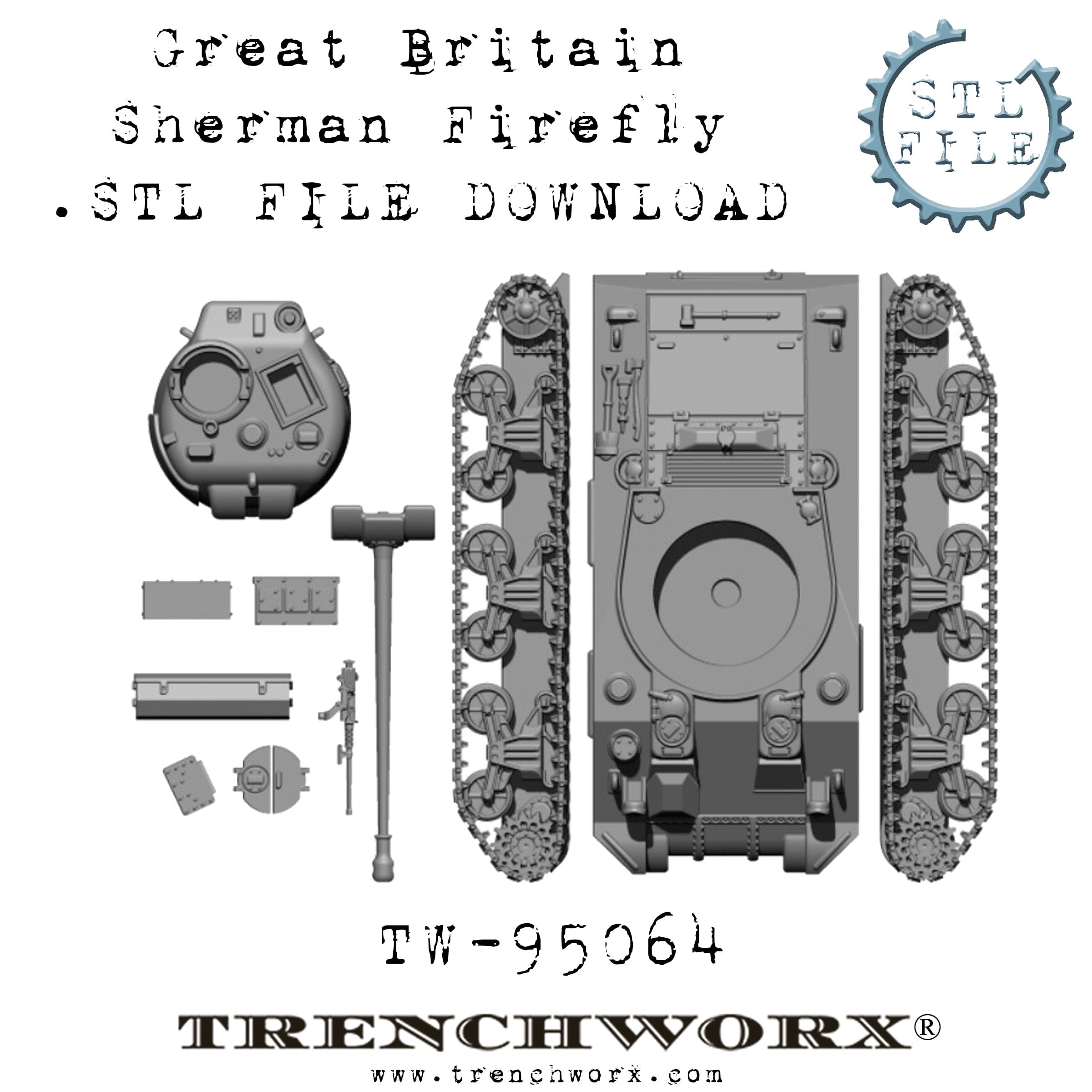 Sherman Firefly by Trenchworx - Wargaming3D