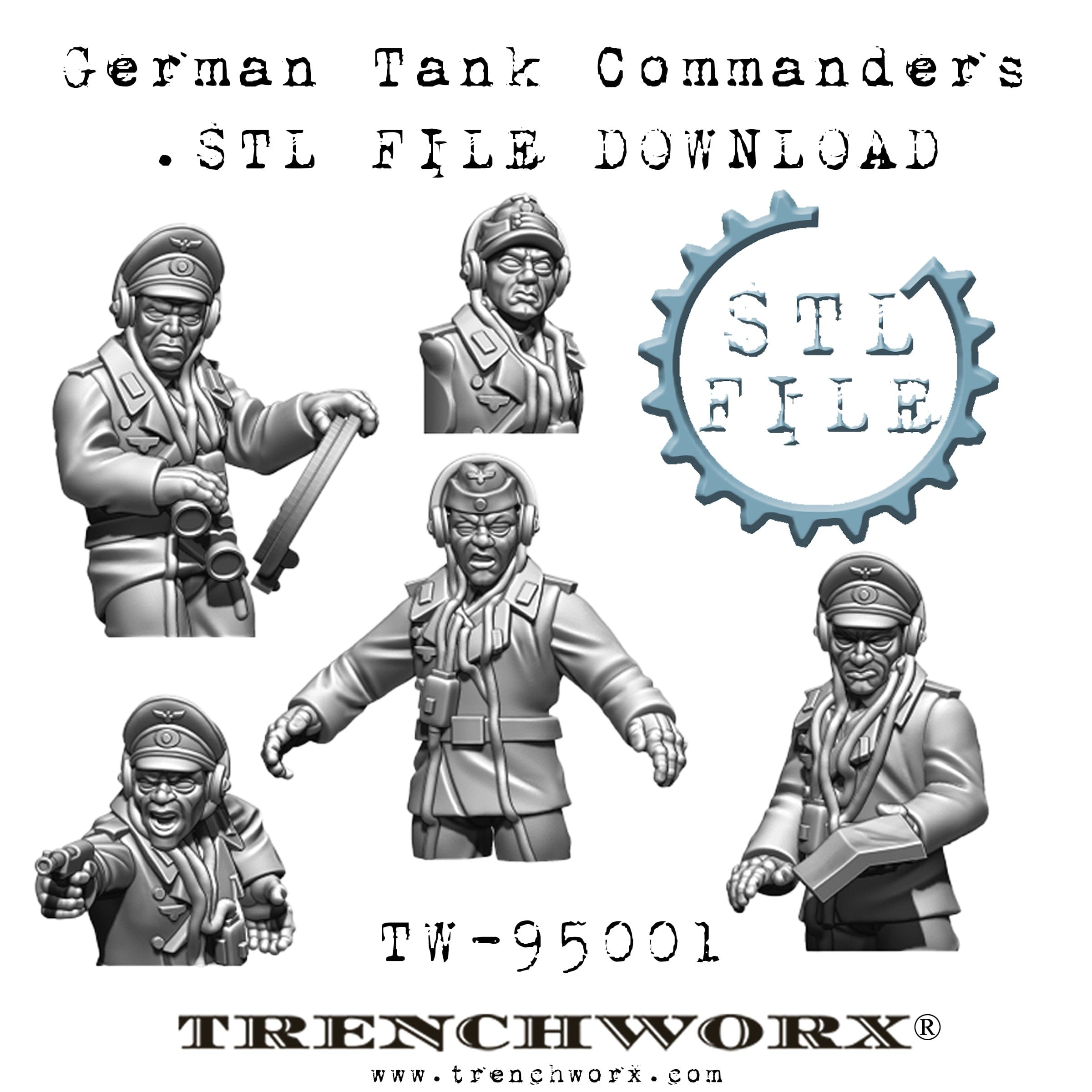 German Tank Commanders by Trenchworx - Wargaming3D