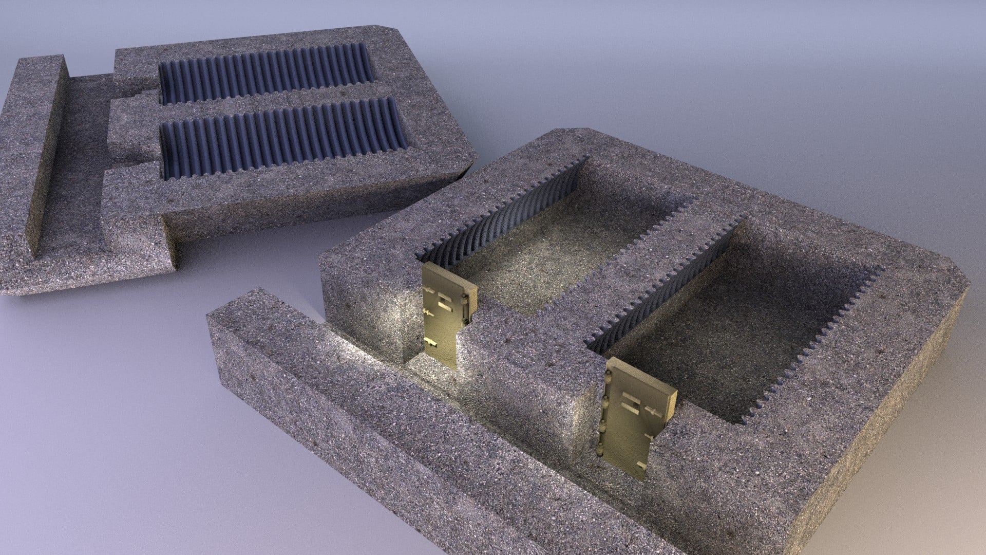 WW2 D-Day Atlantic Wall German Bunker - VF7 (a,b and c) ammunition ...