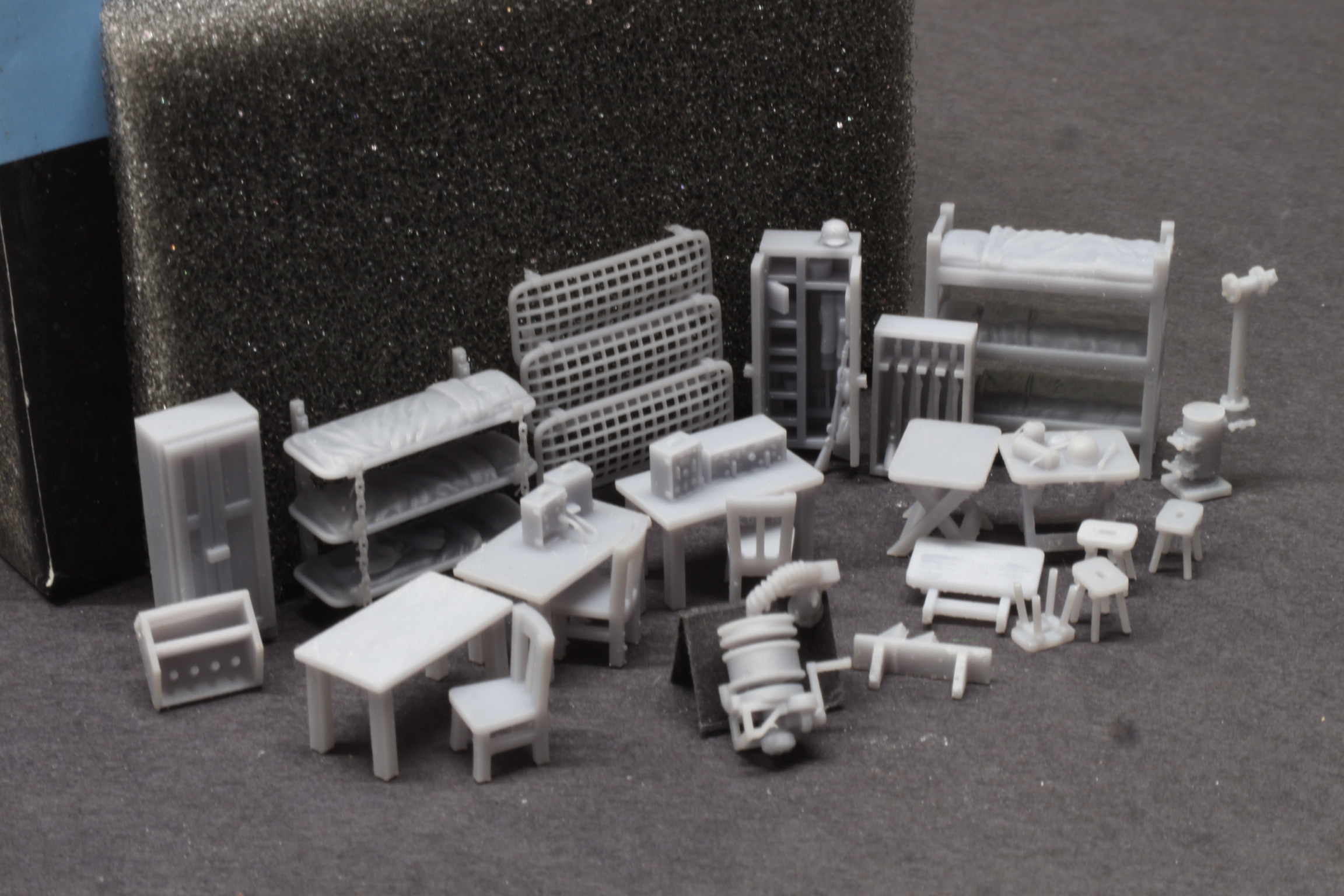 WW2 D-Day Atlantic Wall German - bunker furniture set (including air ...