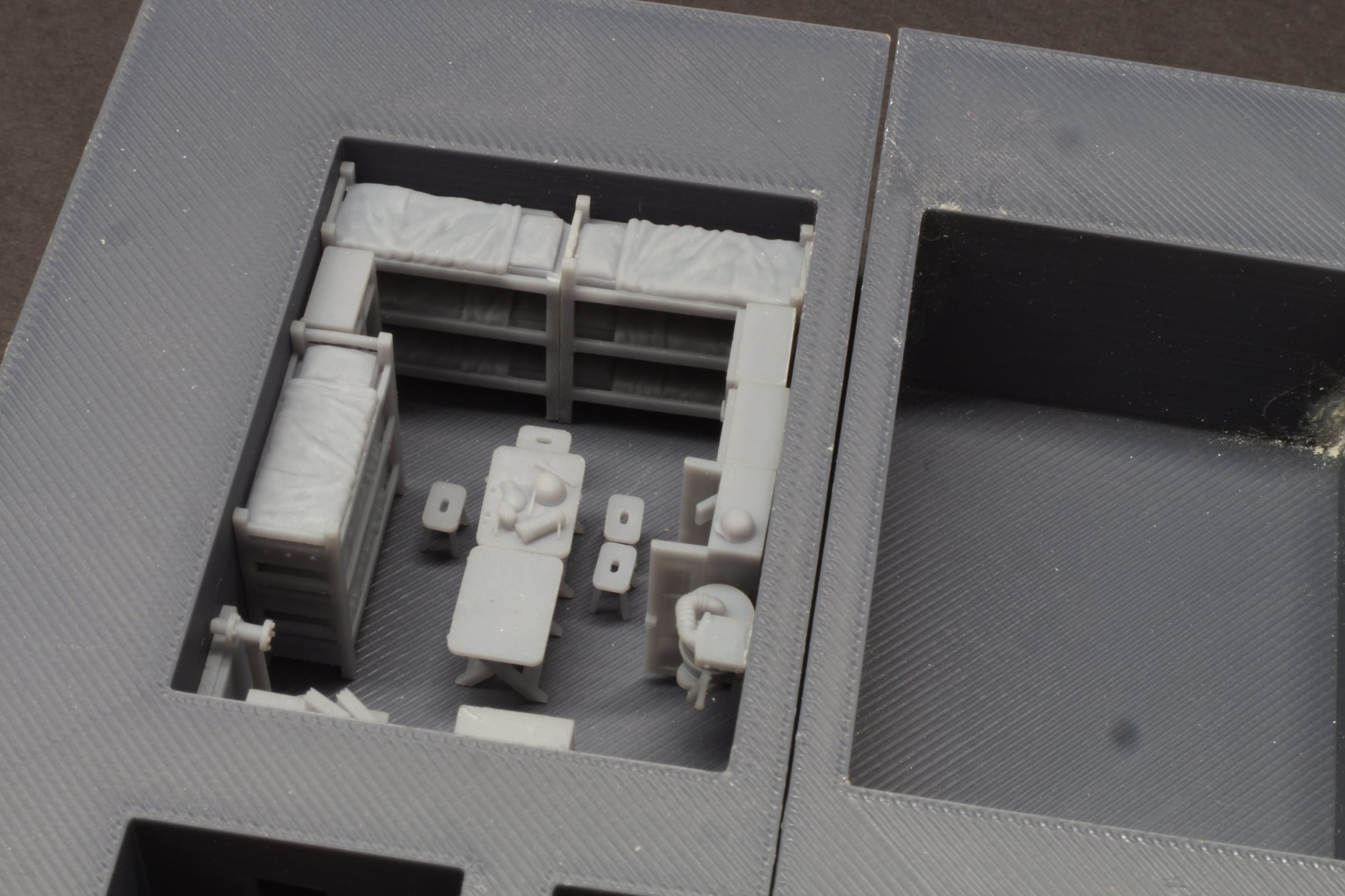 WW2 D-Day Atlantic Wall German - bunker furniture set (including air ...