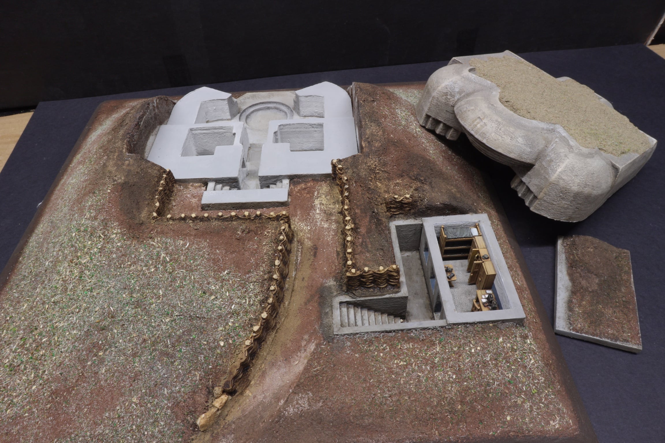 WW2 D-Day Atlantic Wall German - bunker furniture set (including air ...