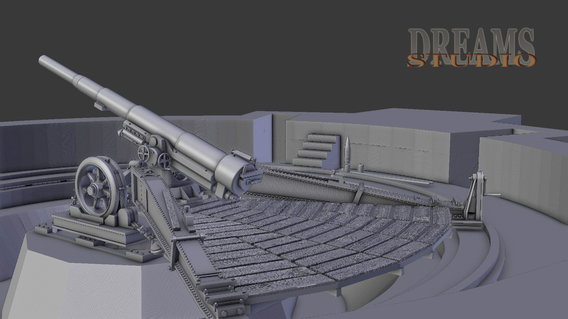 WW2 D-Day Atlantic Wall German Bunker - open gun pit emplacement for 15 ...