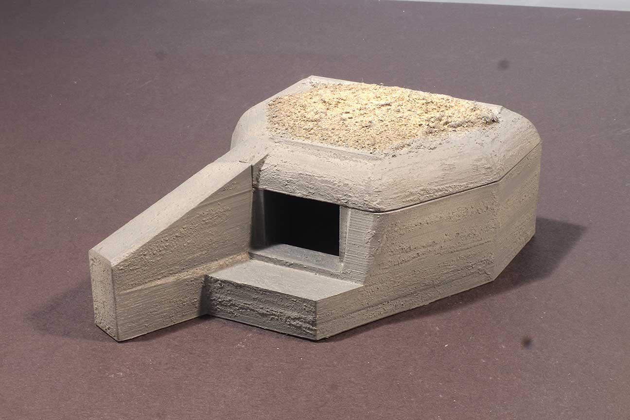 WW2 D-Day Atlantic Wall German Bunker - R677 casemate for 7.5cm Pak 40 ...