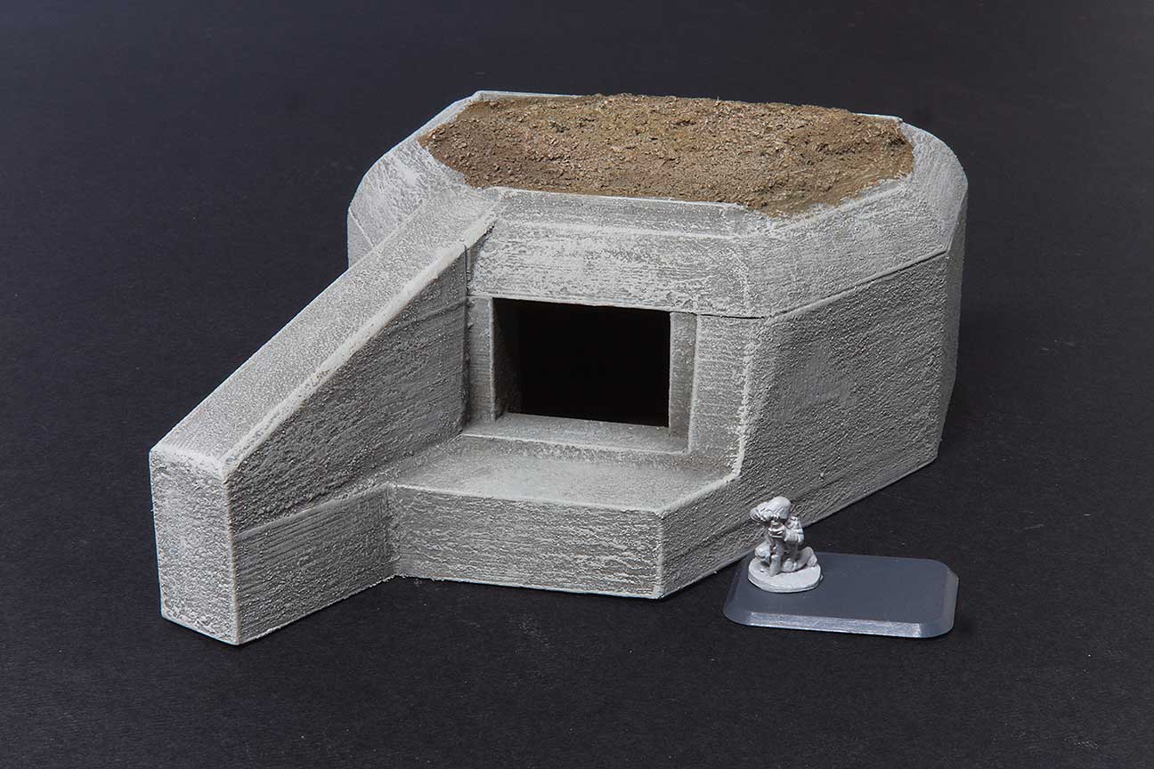 WW2 D-Day Atlantic Wall German Bunker - R677 casemate for 7.5cm Pak 40 ...