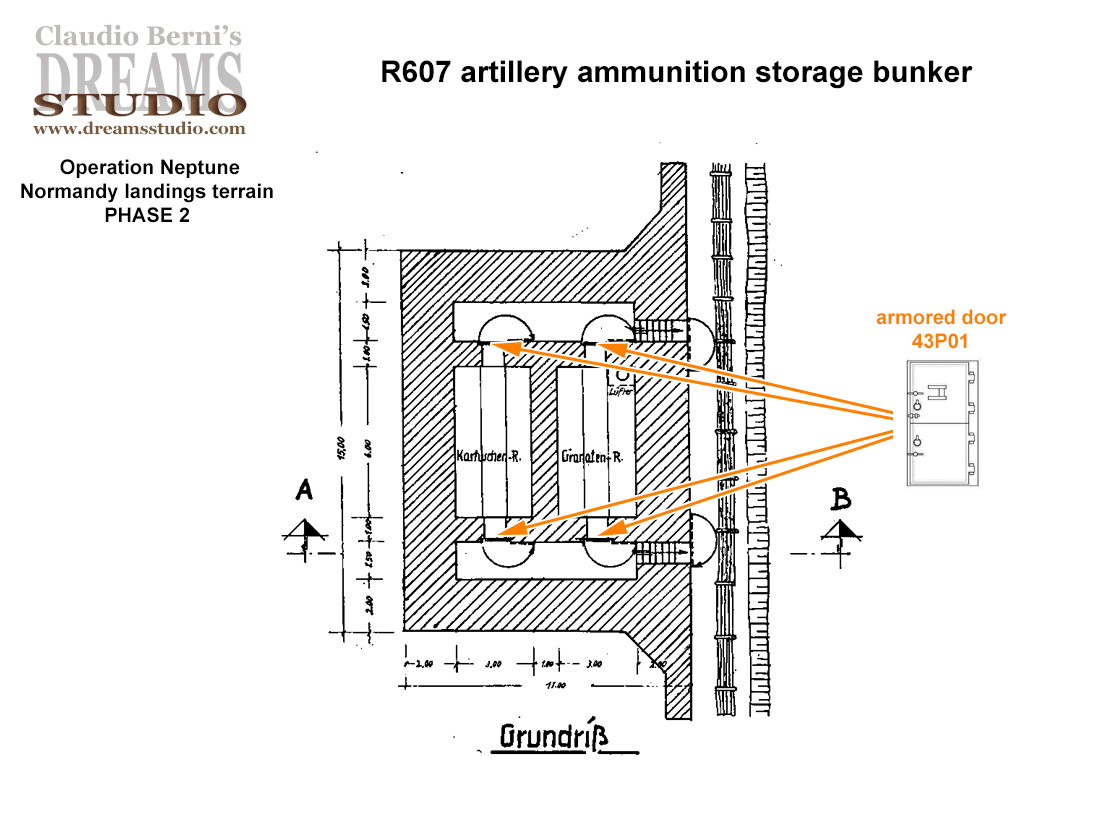WW2 D-Day Atlantic Wall German Bunker - R607 artillery ammunition ...