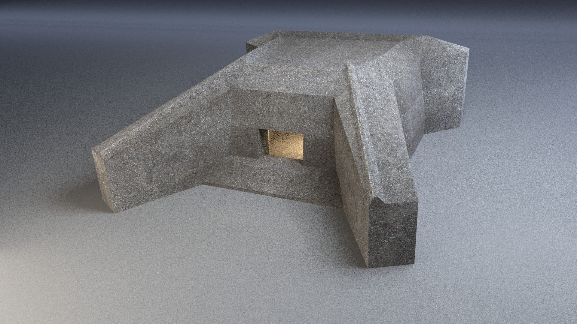 WW2 D-Day Atlantic Wall German Bunker - R612 casemate for 10.5 cm ...