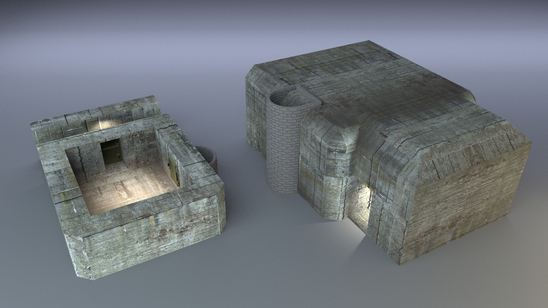 WW2 D-Day Atlantic Wall German Bunker - VF2a infantry squad shelter by ...