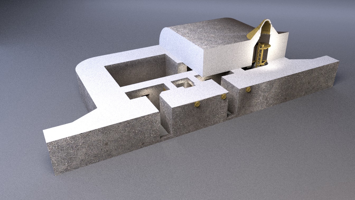 WW2 D-Day Atlantic Wall German Bunker - R502a double infantry squad ...