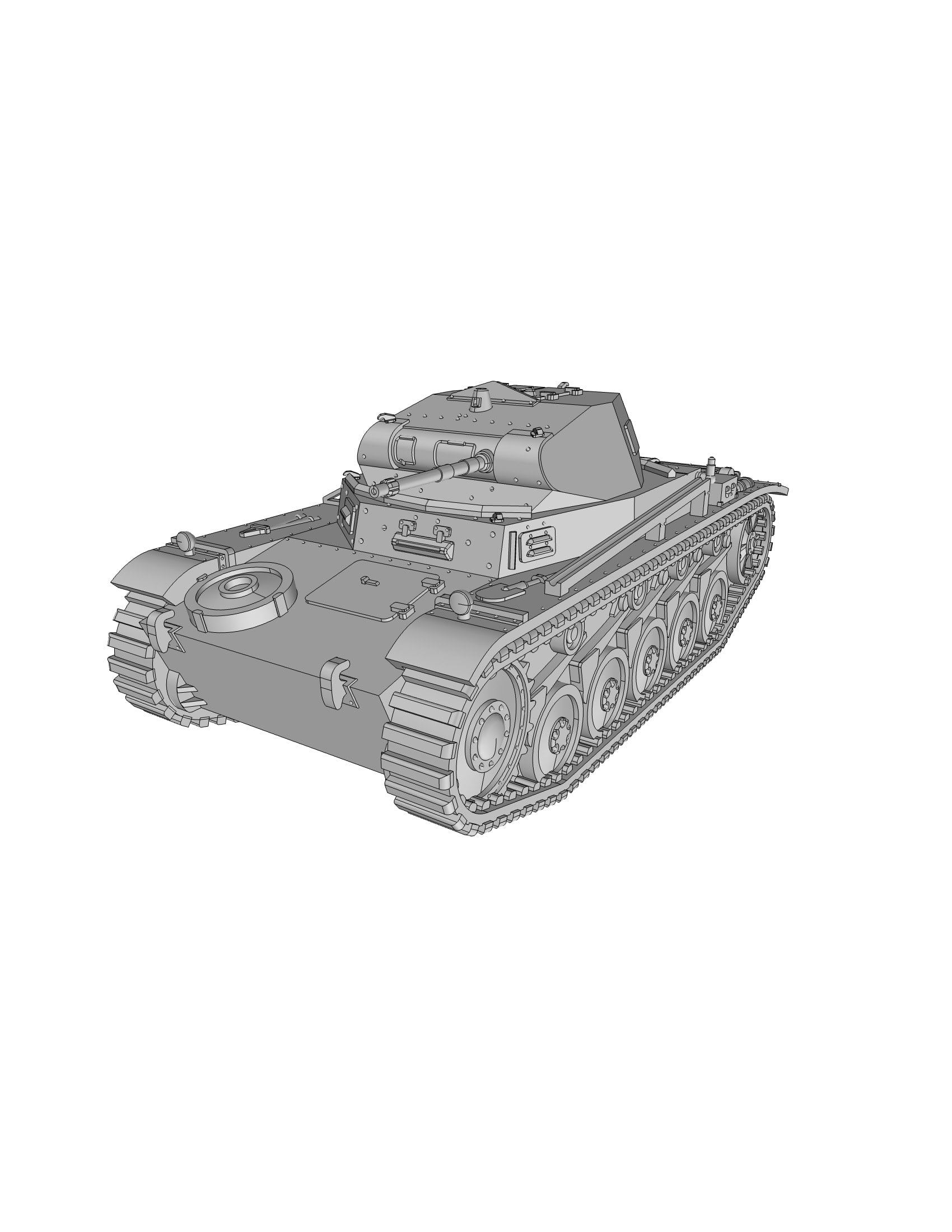 PZ KPFW II AUSF C 1/56 (28mm) by Print your tank - Wargaming3D