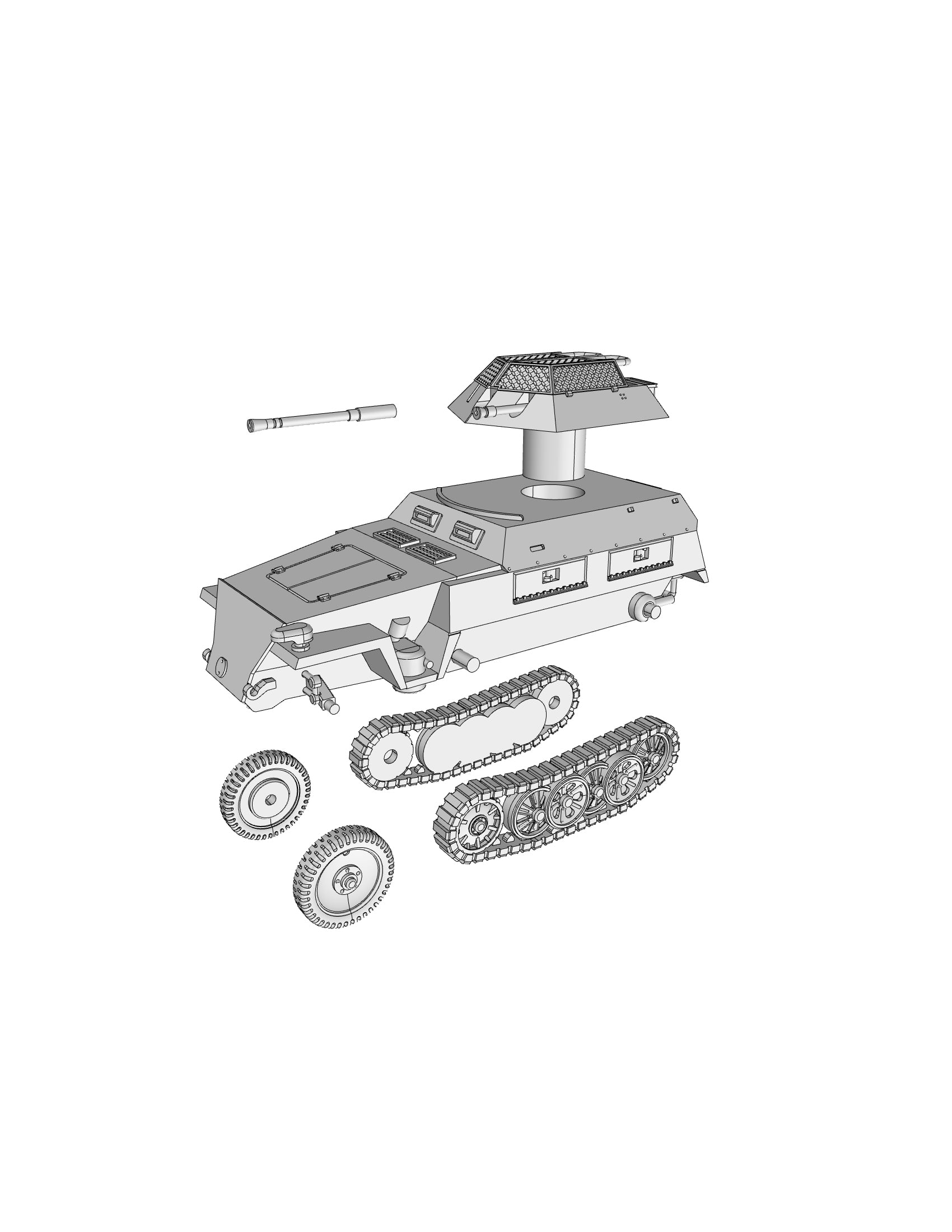 SD KFZ 250/9 LEICHTER GEPANZERTER KRAFTWAGEN 1/56 (28mm) by Print your ...