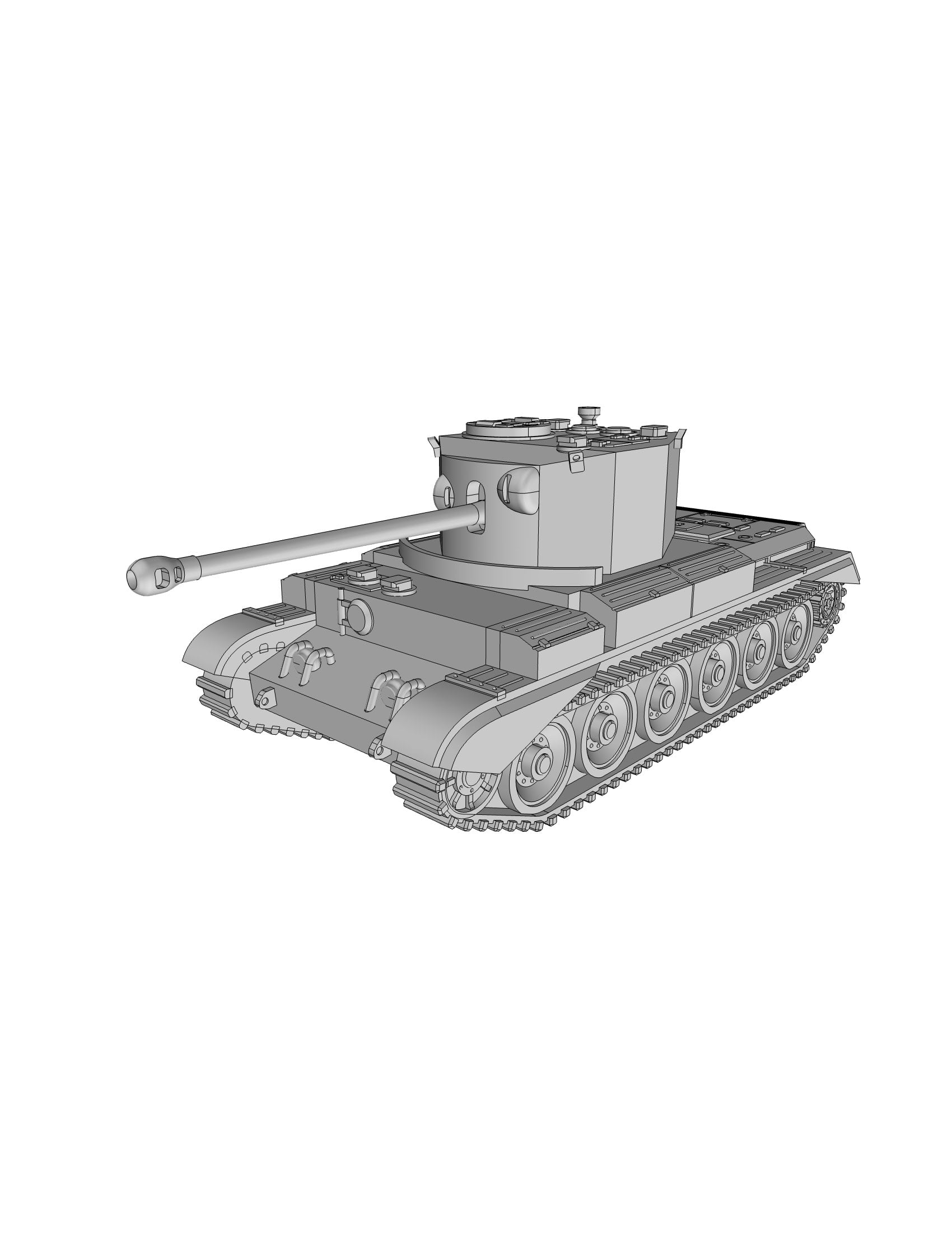Challenger Cruiser Tank (A30) 1/56 (28mm) British by Print your tank ...