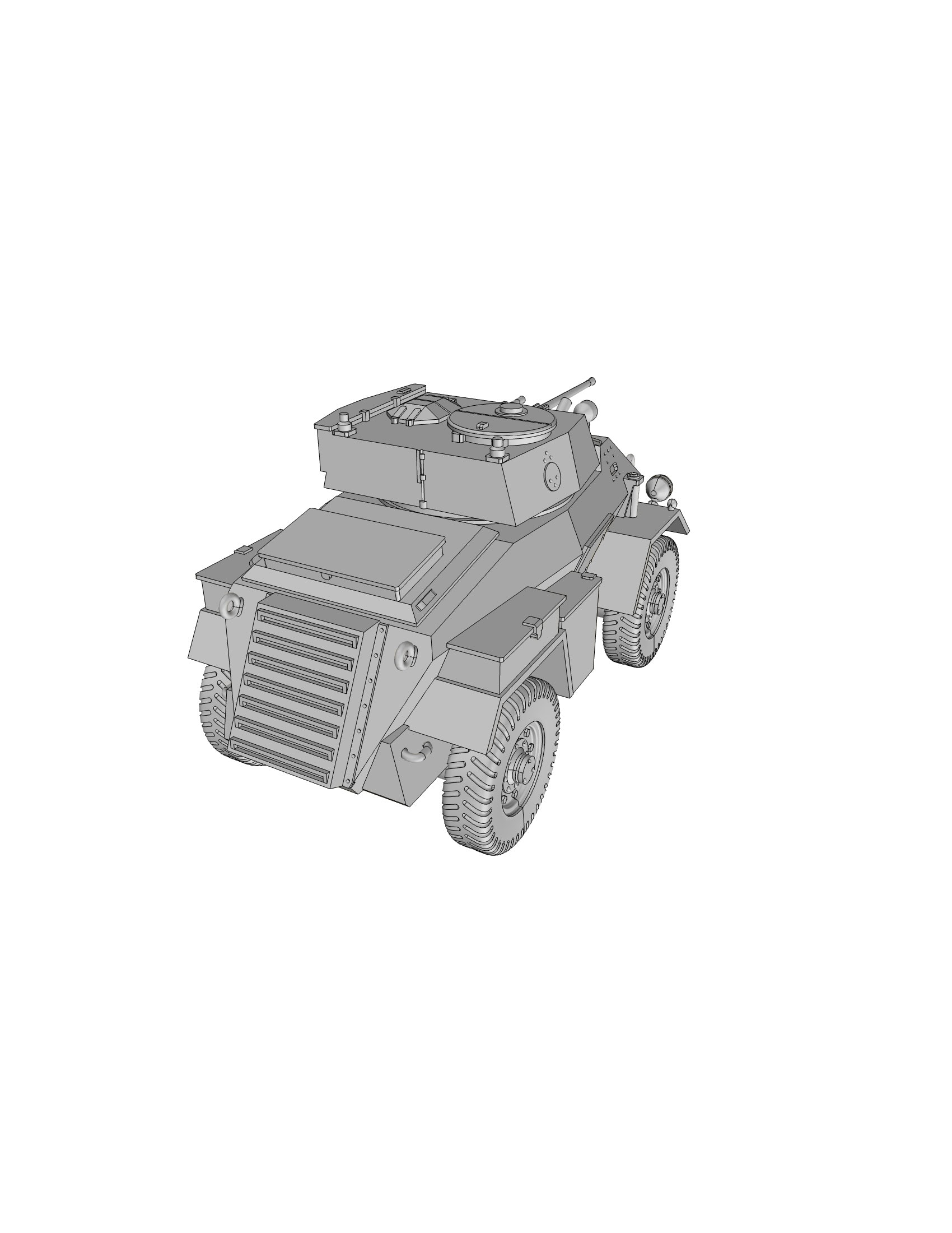 Humber MK II 1/56 (28mm) British by Print your tank - Wargaming3D