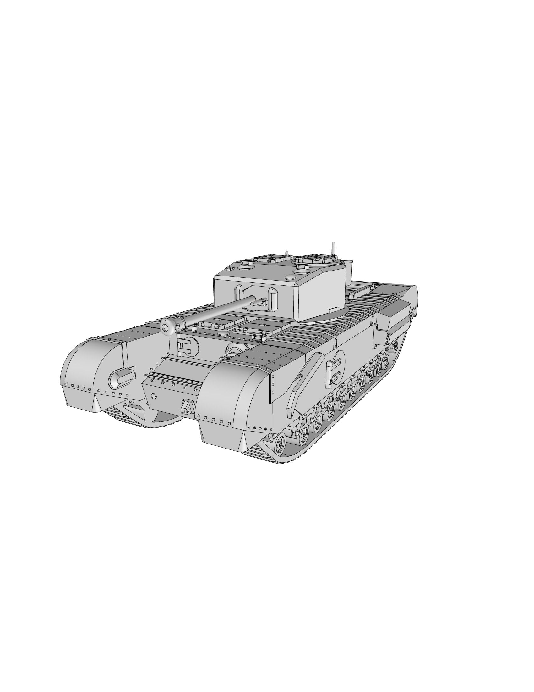 Churchill mk VII 1/56 (28mm) British by Print your tank - Wargaming3D