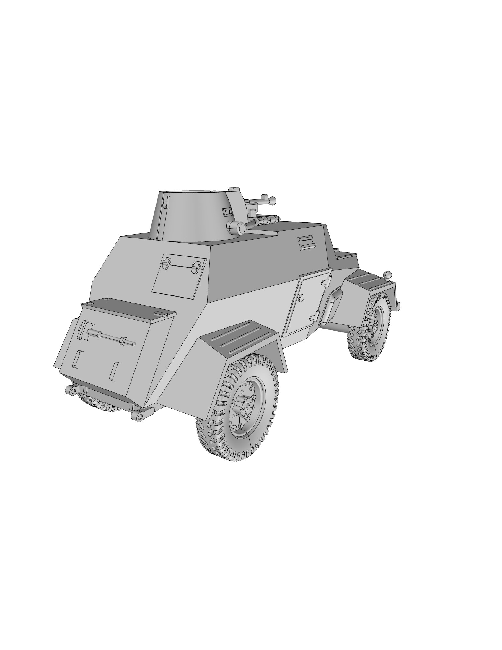 Humber Light Recon Car III 1/56 (28mm) by Print your tank - Wargaming3D