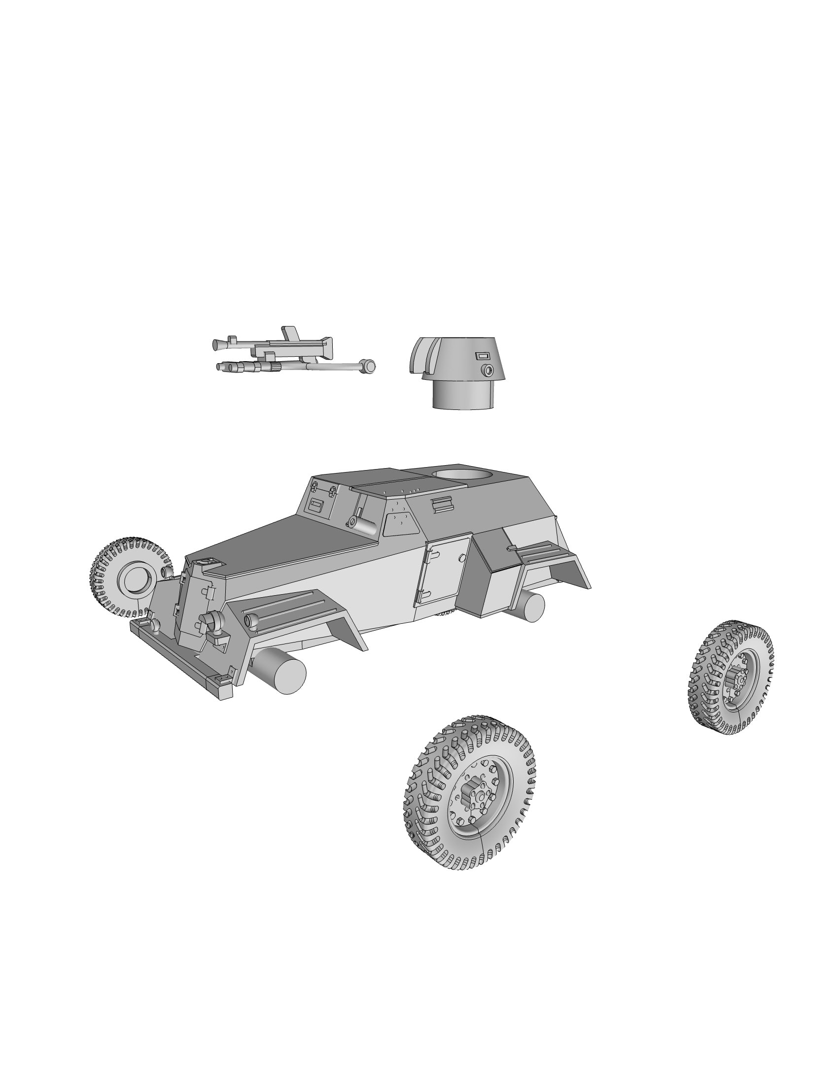 Humber Light Recon Car III 1/56 (28mm) by Print your tank - Wargaming3D