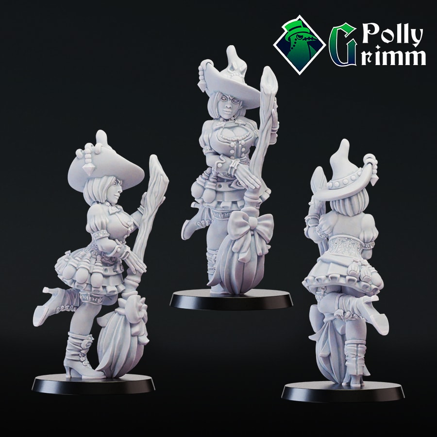 Tabletop miniature. Witch by PollyGrimm - MiniHoarder