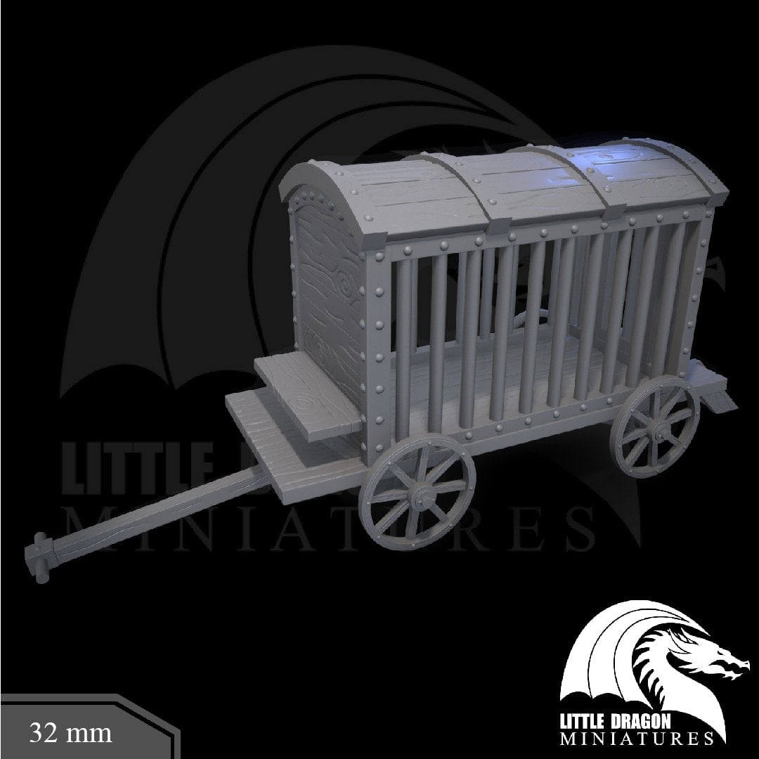 Cage Wagon by Little Dragon Miniatures - MiniHoarder