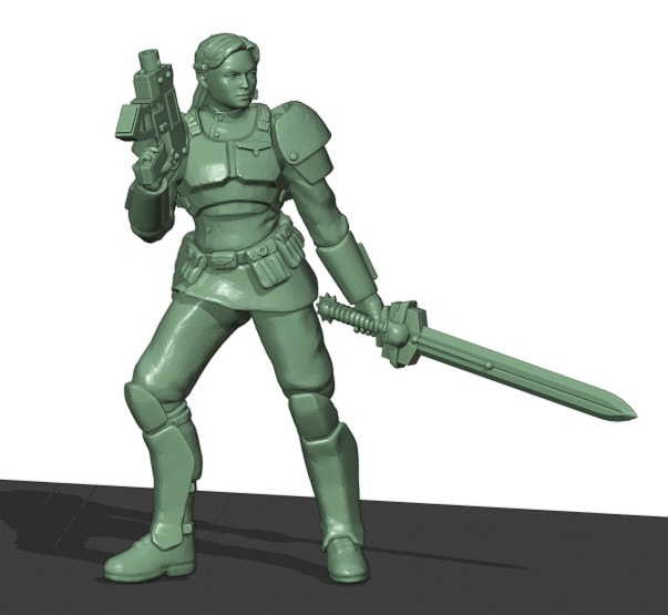 Lieutenant Guard Girl by LeesedRenfort Designs - MiniHoarder