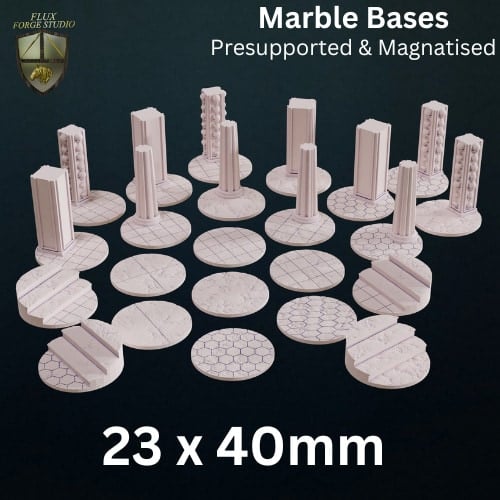 Marble Palace Bases - 112 FULL SET by Flux Forge Studio - Wargaming3D