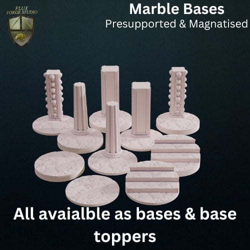 Marble Palace Bases - 112 FULL SET by Flux Forge Studio - Wargaming3D
