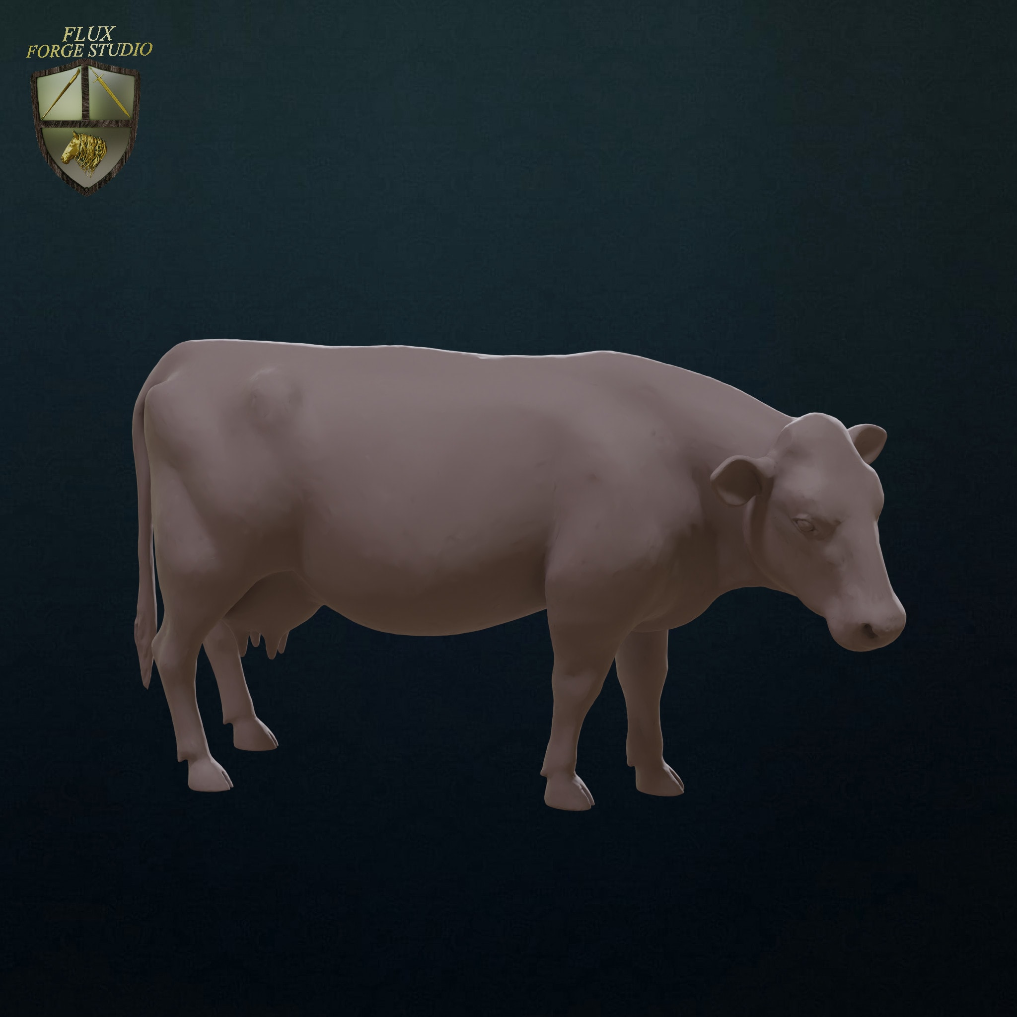 Cows - 28mm & 15mm - PRESUPPORTED by Flux Forge Studio - Wargaming3D