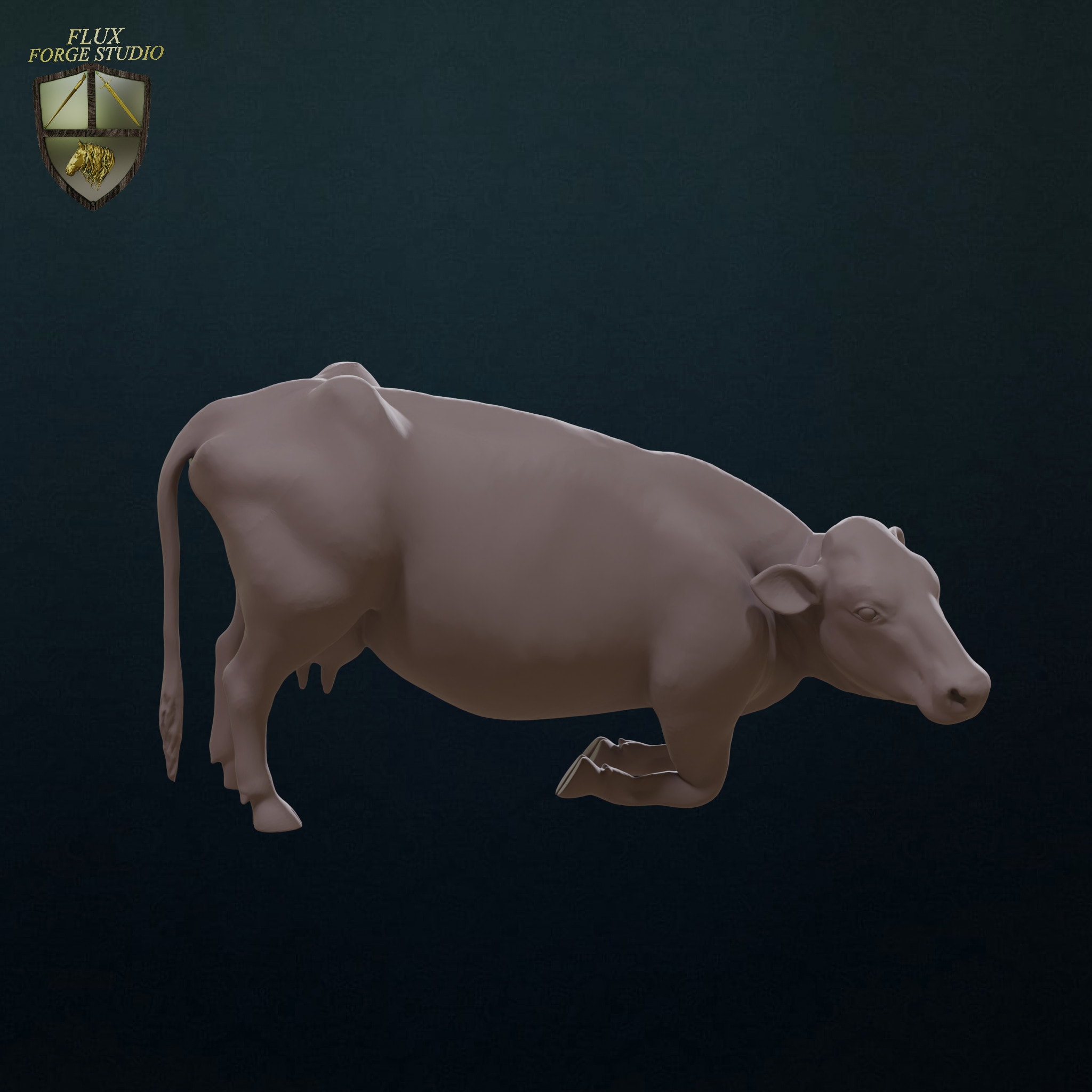 Cows - 28mm & 15mm - PRESUPPORTED by Flux Forge Studio - Wargaming3D