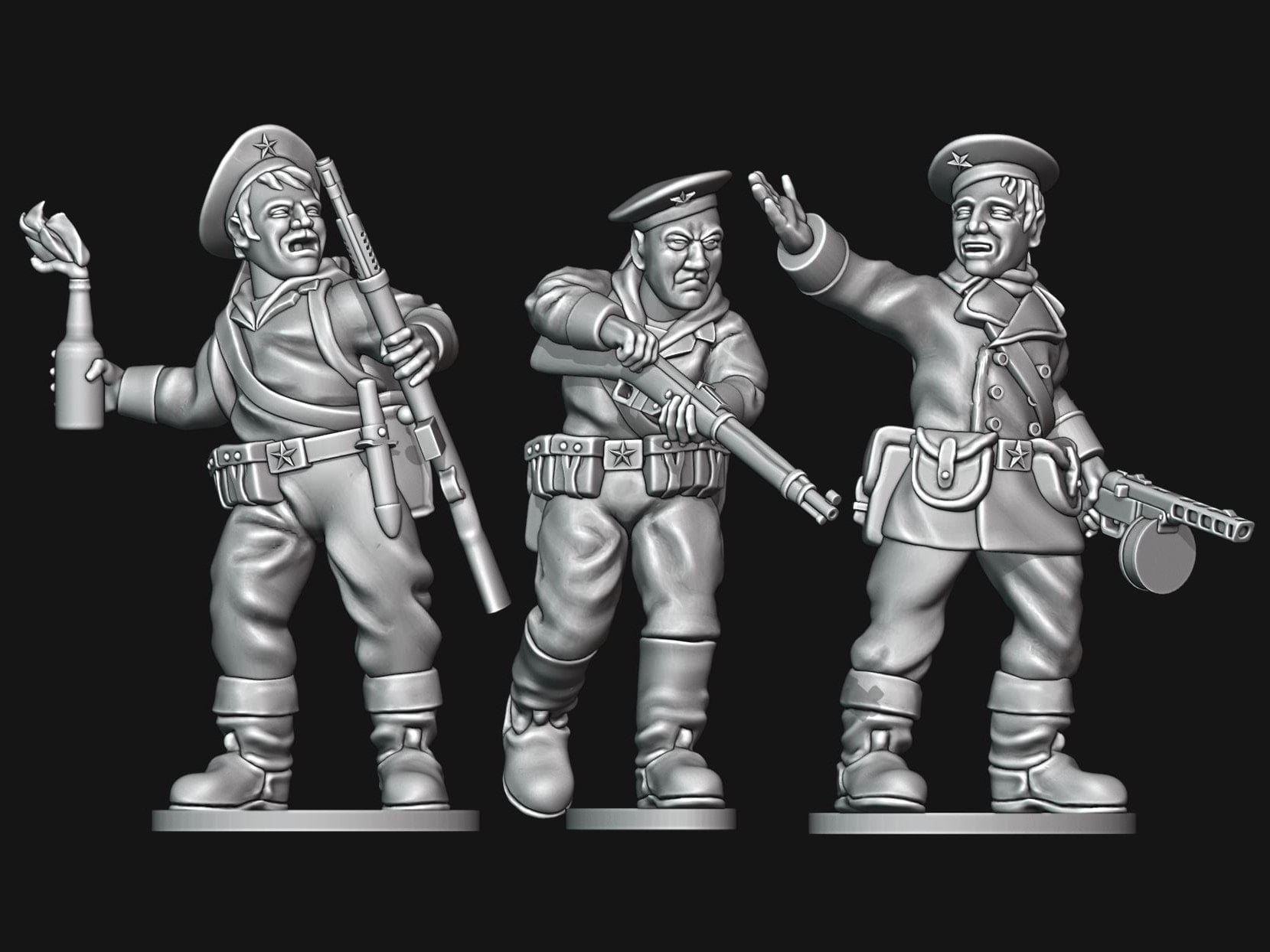 Soviet Naval Infantry Platoon by Flank March Miniatures - Wargaming3D