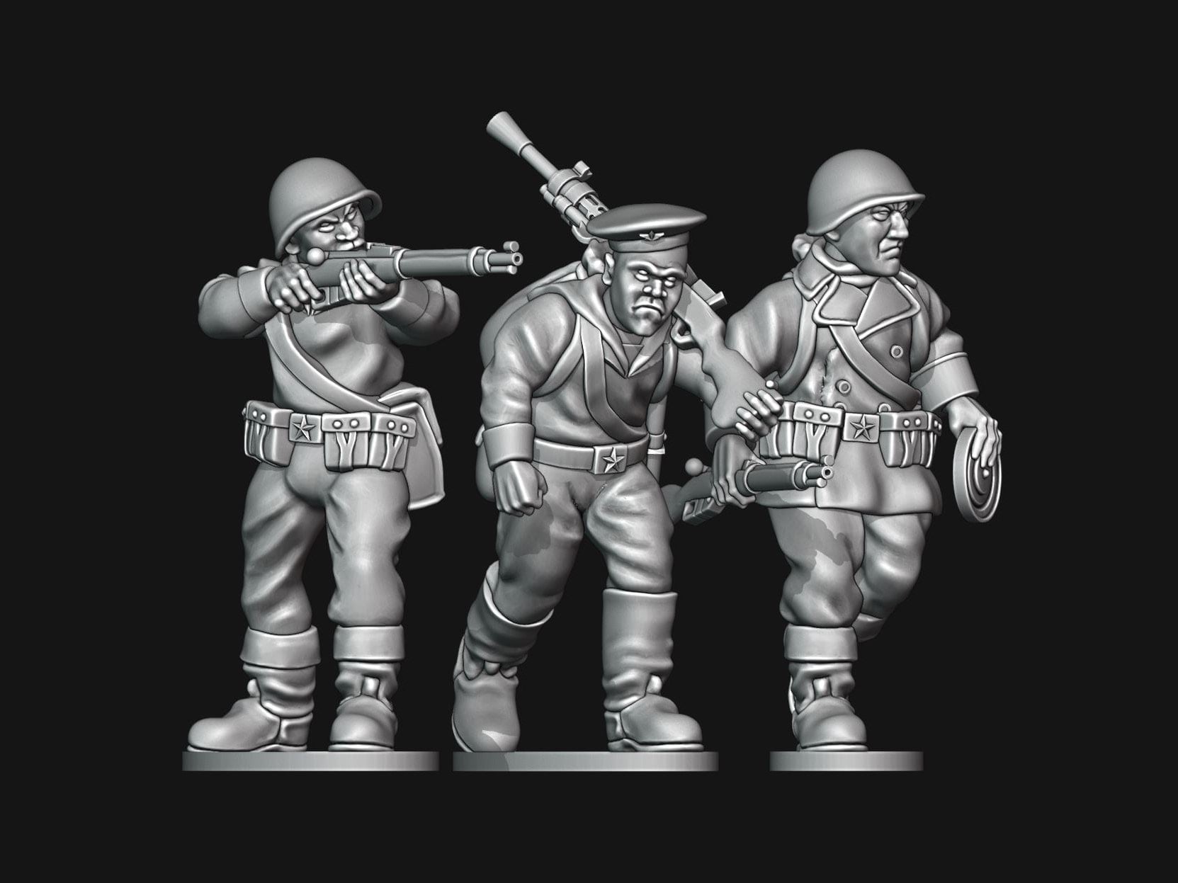 Soviet Naval Infantry Platoon by Flank March Miniatures - Wargaming3D