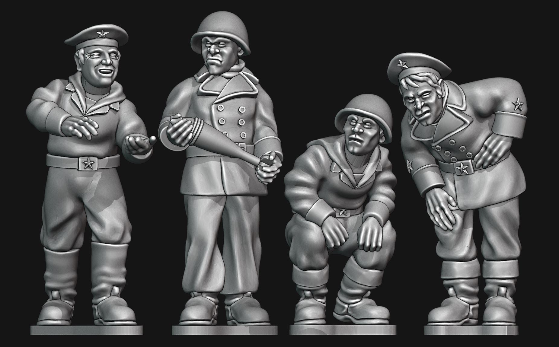 Soviet Naval Infantry 120mm Mortar Team by Flank March Miniatures ...
