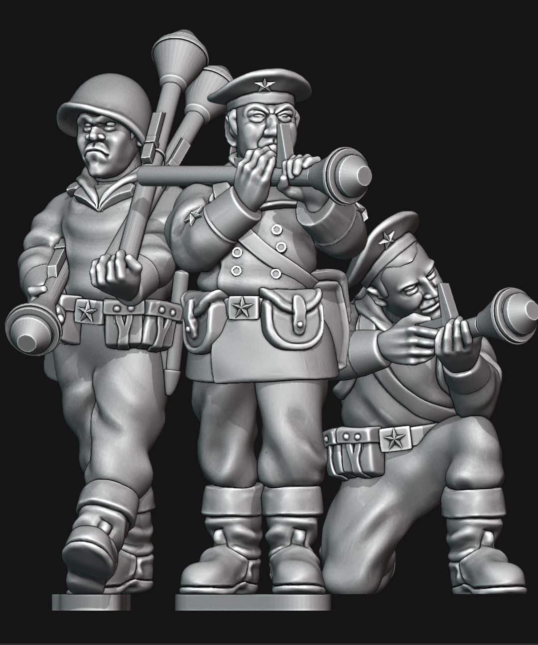 Soviet Naval Infantry with Panzerfausts by Flank March Miniatures ...