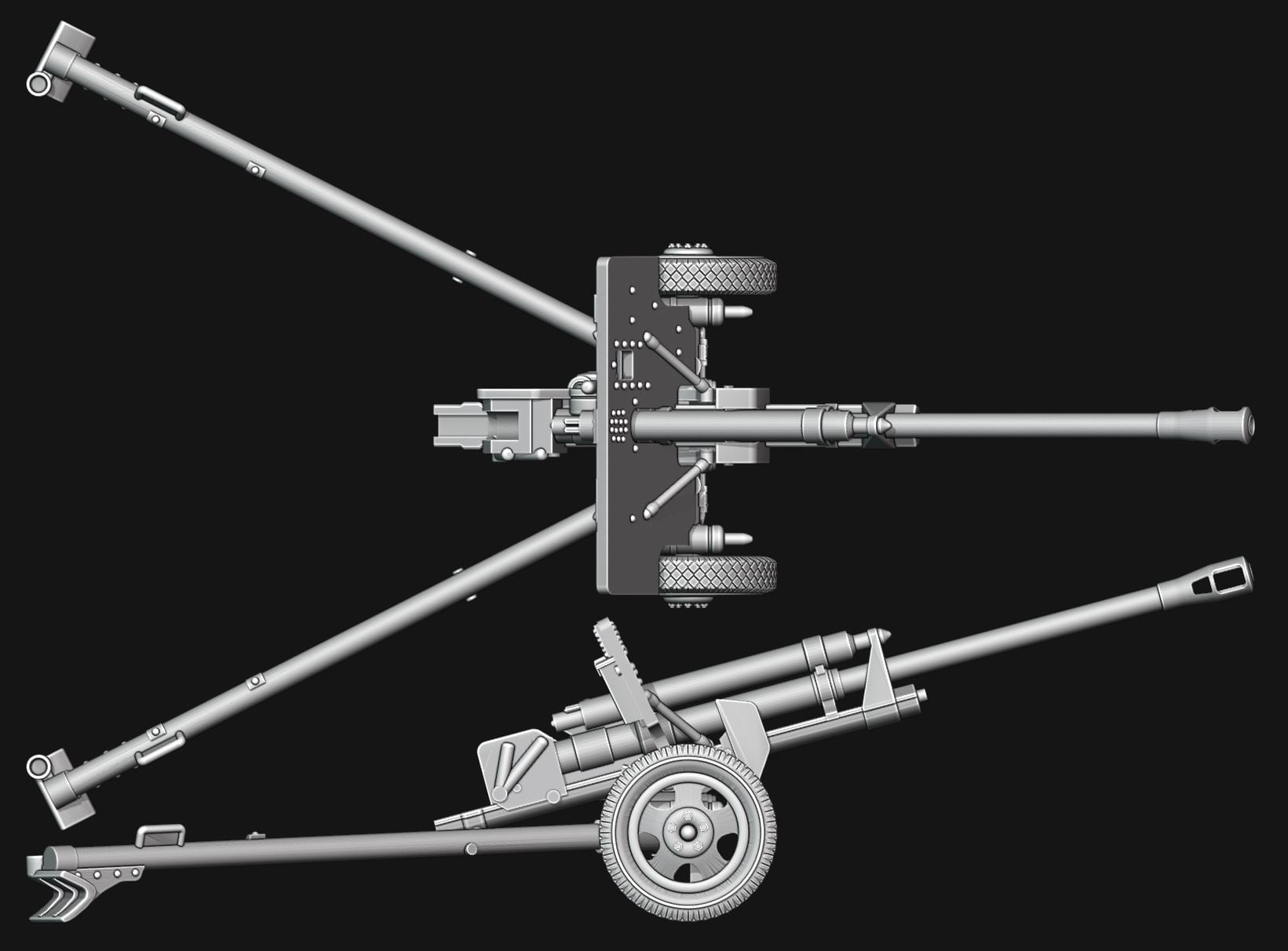 Soviet Naval Infantry ZiS-3 & ZiS-2 Guns with Crew by Flank March ...