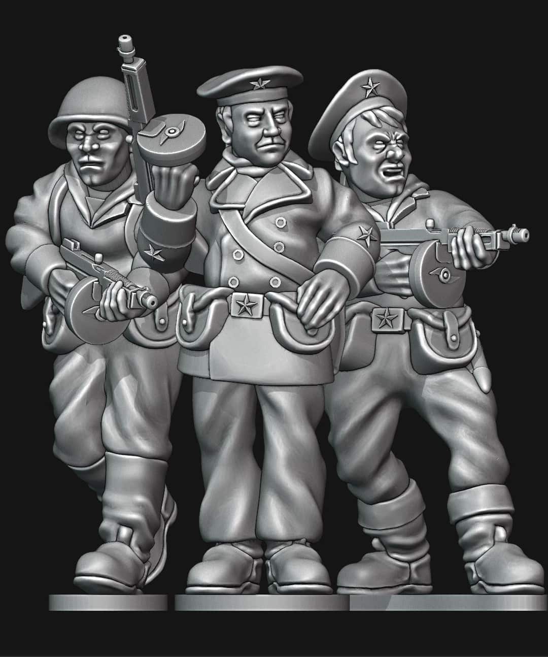 Soviet Naval Infantry with Thompson SMG by Flank March Miniatures ...