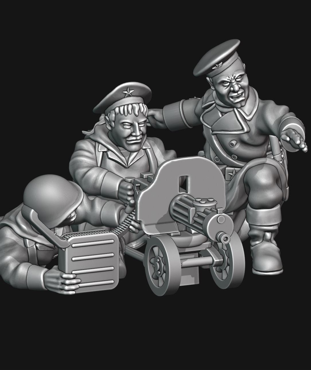 Soviet Naval Infantry Maxim Machine Gun Team by Flank March Miniatures ...