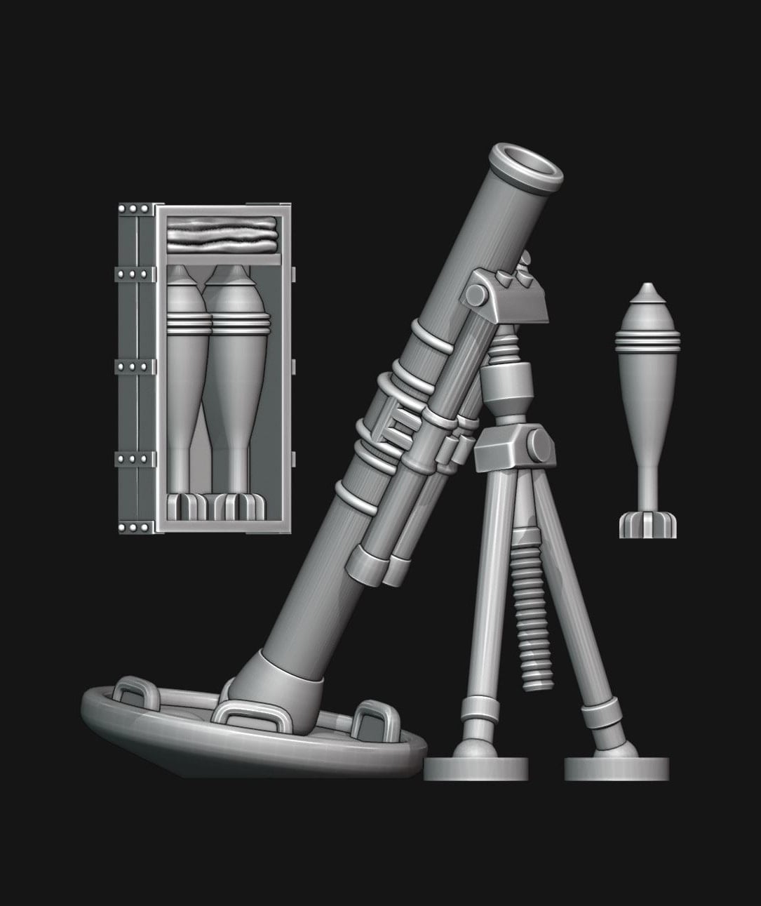 Soviet 120mm Heavy Mortar by Flank March Miniatures - Wargaming3D