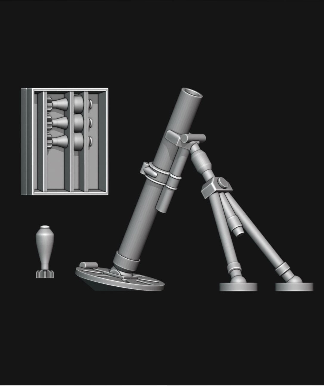 Soviet 82mm Medium Mortar by Flank March Miniatures - Wargaming3D