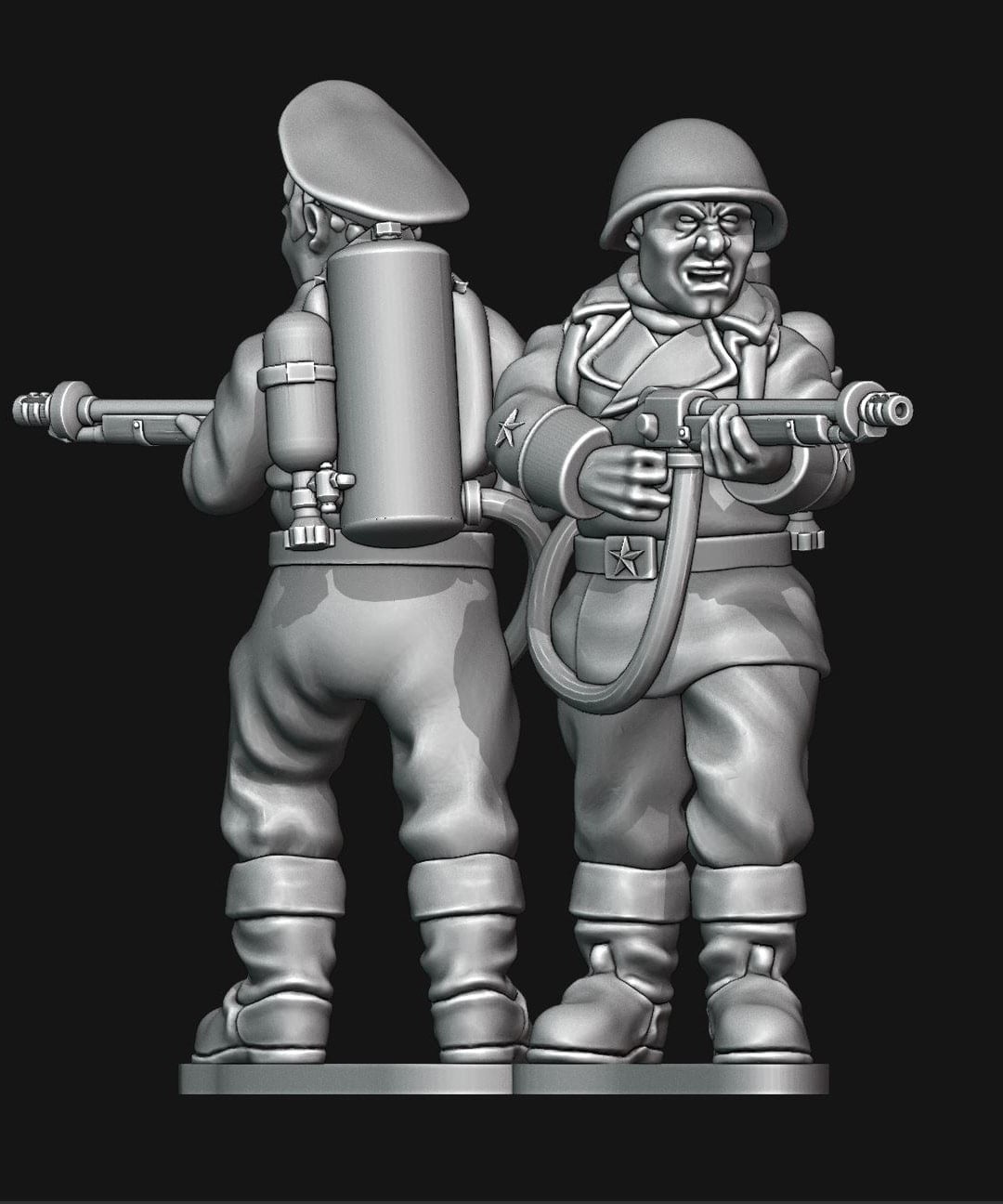 Soviet Naval Infantry Flamethrower Team by Flank March Miniatures ...