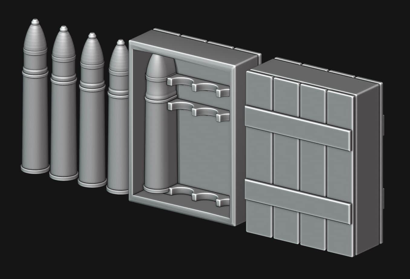 Soviet ZiS-3 76mm Divisional Gun & ZiS-2 57mm Anti-Tank Gun by Flank ...